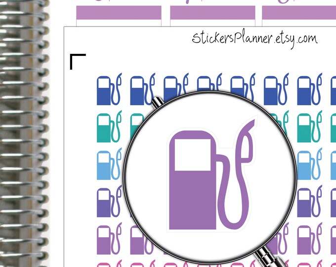 Fuelling Filling Gas Station Planner Stickers Planner for Erin - Etsy