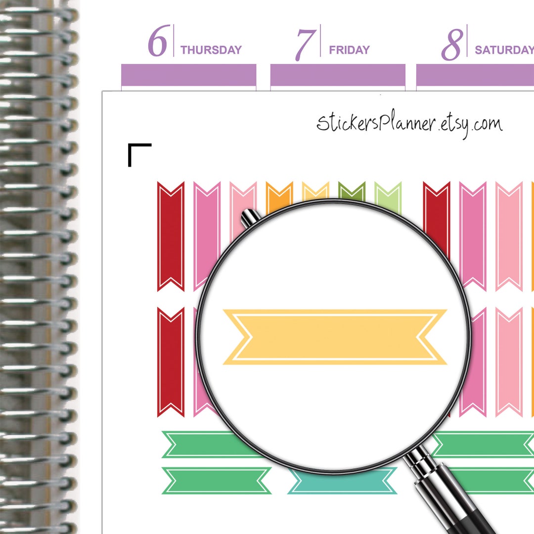 Everyday Flags Stickers Label Planner Blank Functional Erin Condren ...
