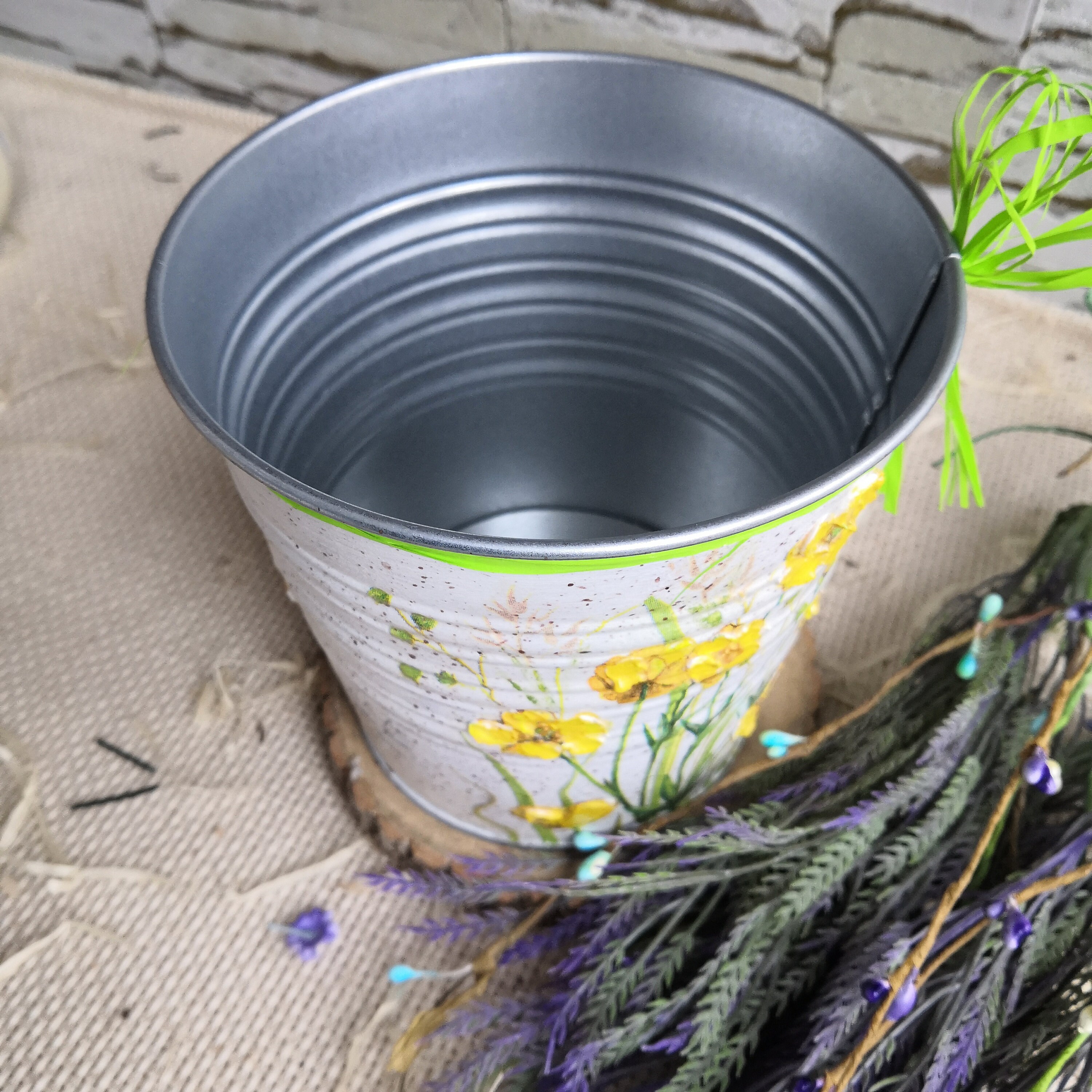 Metal Pot Galvanized Metal Pot Smoll Pot Garden Pot Flower - Etsy