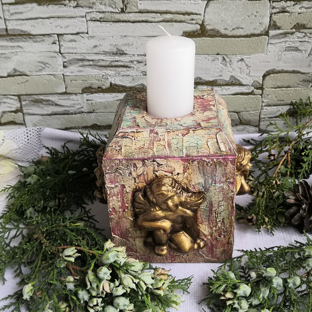 Candlestick Angels Candlestick Box for Storage Candle Decor Candlestick ...