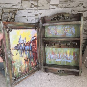 Key Rack Key Holder House Wall Mounted Key Box Key Cabinet Wooden Store ...