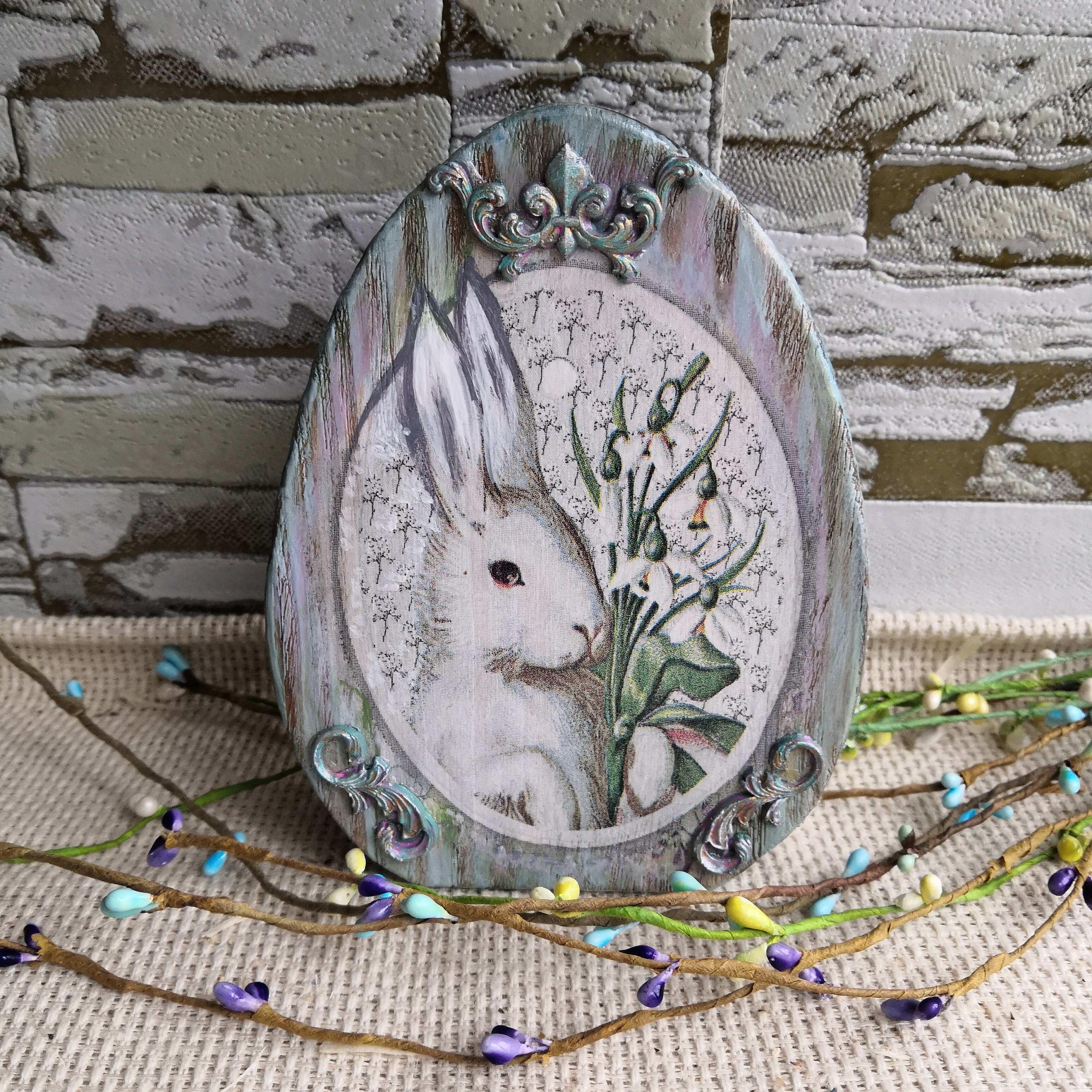 Easter egg Easter bunny Easter Gift Vintage egg Easter decor | Etsy