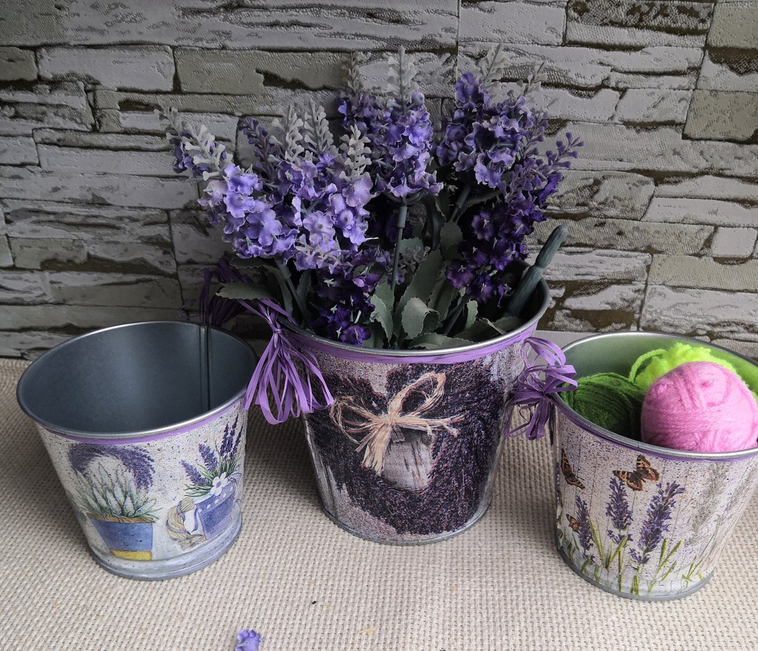 Metal Galvanized Pot Metal Pot Smoll Pot Garden Pot for Flower ...