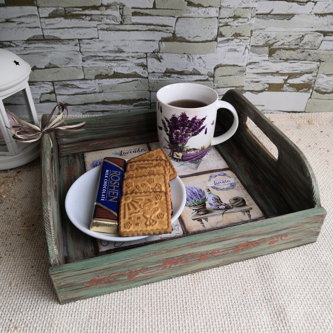 Kitchen Tray Lavanda Serving Tray Tray Gift to Mom Serving - Etsy