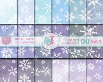 Christmas digital papers: WINTER FAIRYTALE with | Etsy