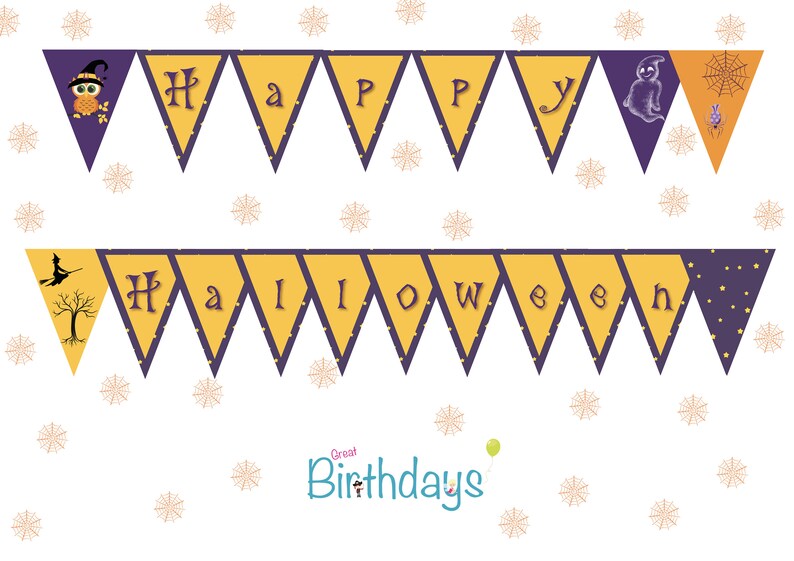 Printable Halloween Banner - Etsy