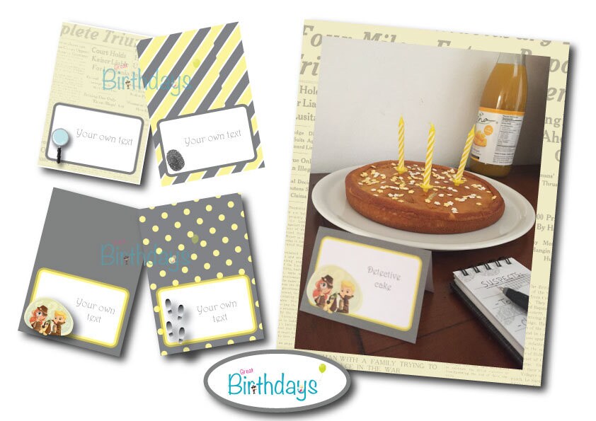 Detective Printable and Customizable Food Labels - Etsy