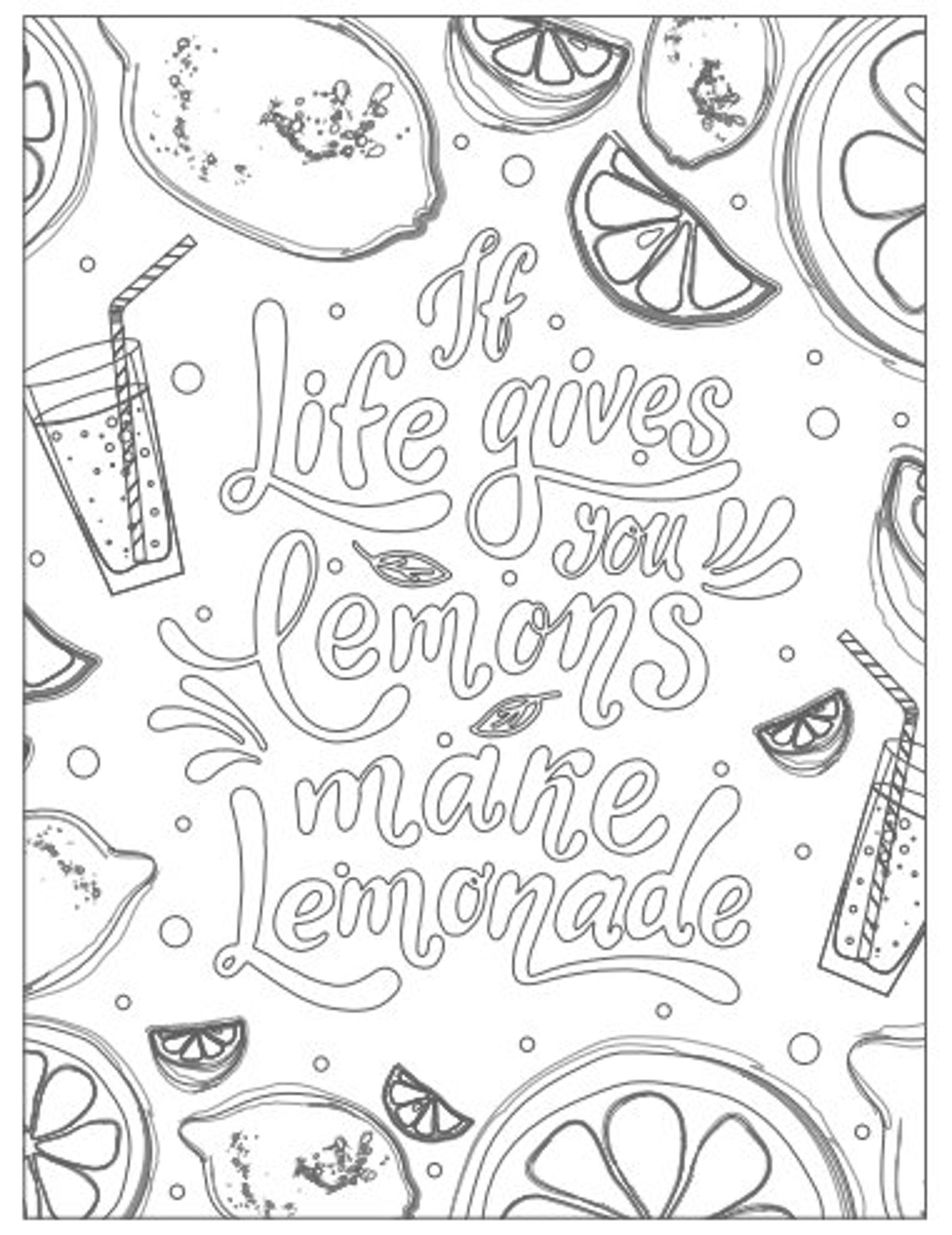 50+ Page Coloring Book With Inspirational Quotes for Adults Children ...