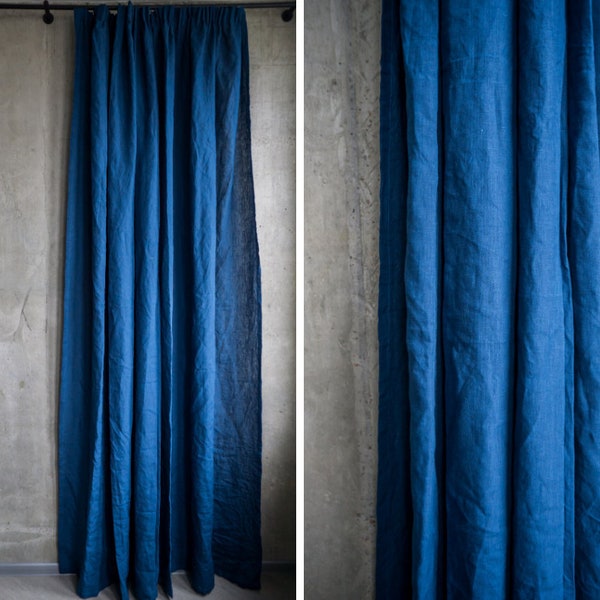 Royal Blue Curtains - Etsy
