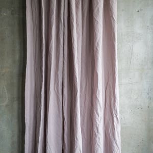 Linen Pink Curtain Panel, Bedroom Window Drape, Natural Home Decor ...