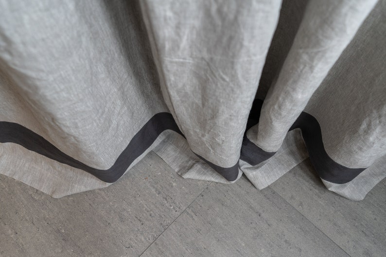 Gray Linen Curtains, Cottage Scandinavian Style, Rustic Window Decor ...
