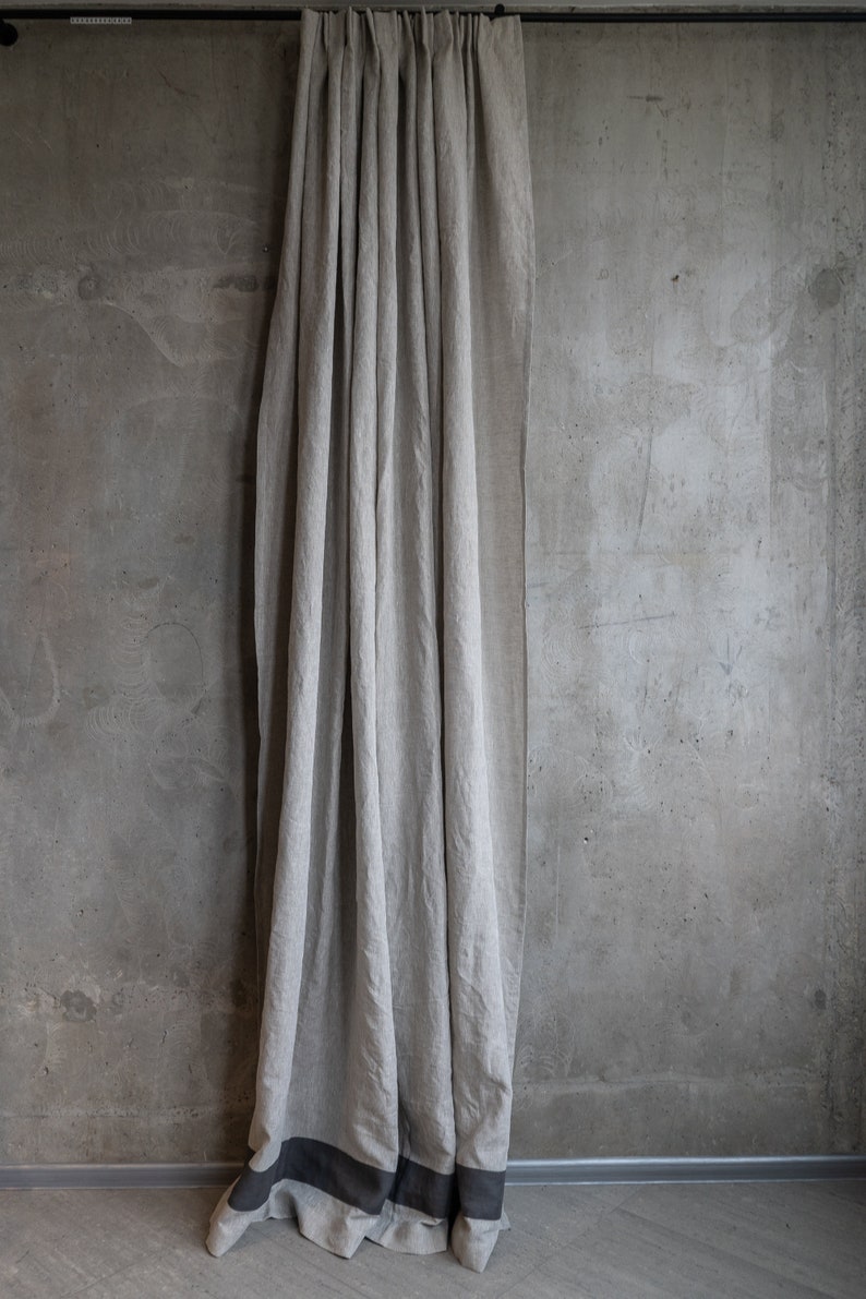 Gray Linen Curtains, Cottage Scandinavian Style, Rustic Window Decor ...
