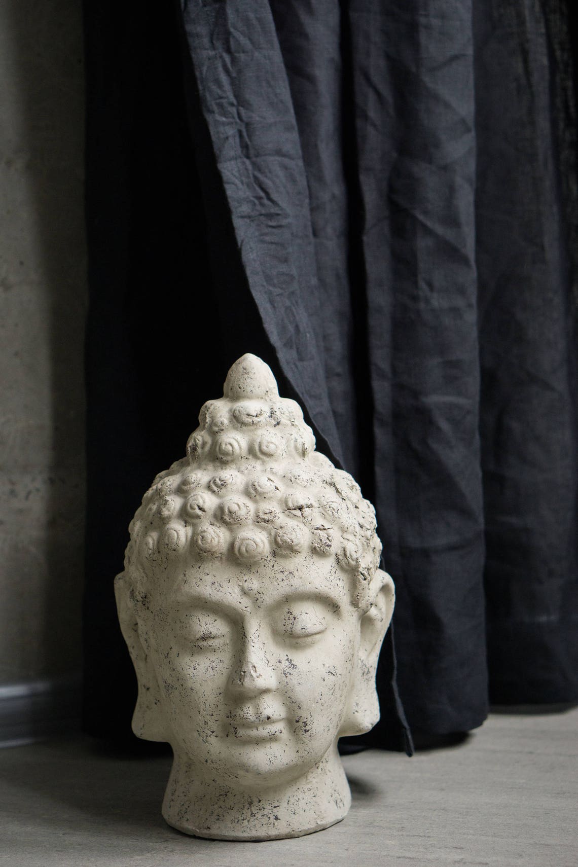 Black Linen Curtains Natural Drapery Panel Blackout Modern - Etsy