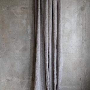 Natural Linen Curtains in Scandinavian Style, Organic Rustic Window ...
