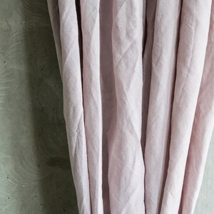Linen Pink Curtain Panel, Bedroom Window Drape, Natural Home Decor ...