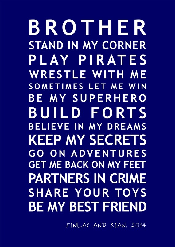Brother Stand in My Corner DIGITAL FILE Printable - Etsy