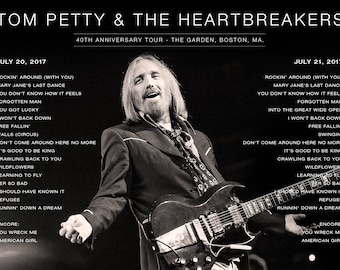 Tom Petty Concert Setlist DIGITAL FILE Printable | Etsy