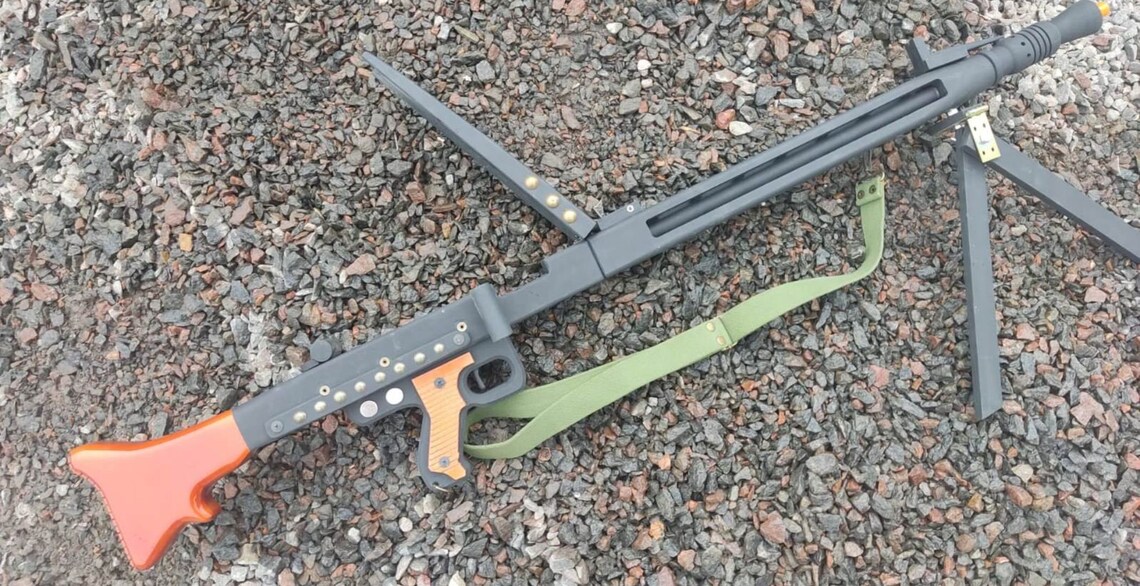 Made of Wood Machine Gun Mg42 Weapon, 20% Scale, Collection WWII Model ...