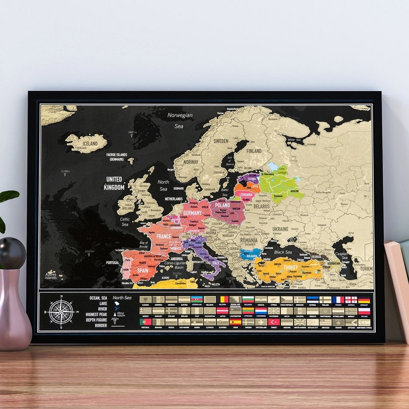 Europe Map - Etsy