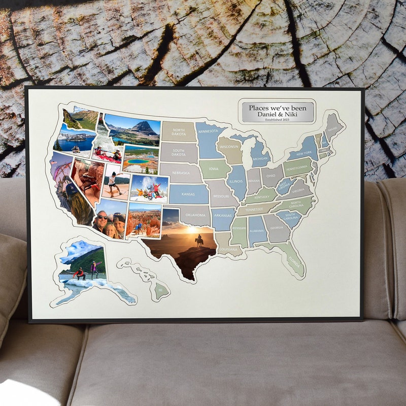 50 States Photo Map - Etsy