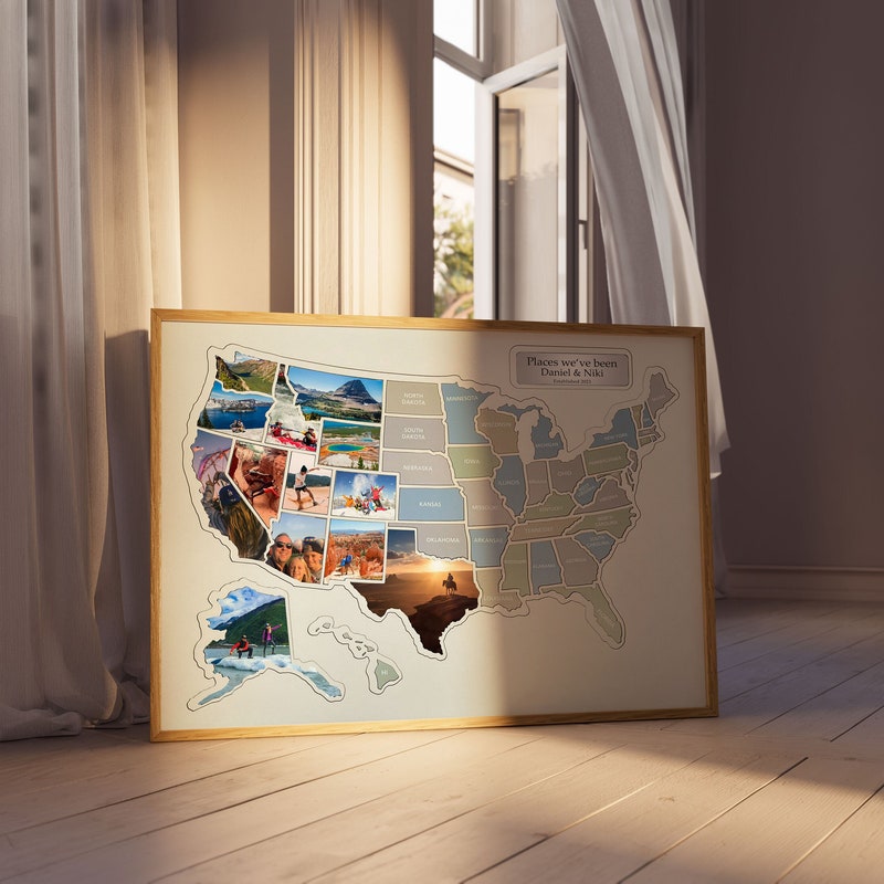 50 States Photo Map - Etsy