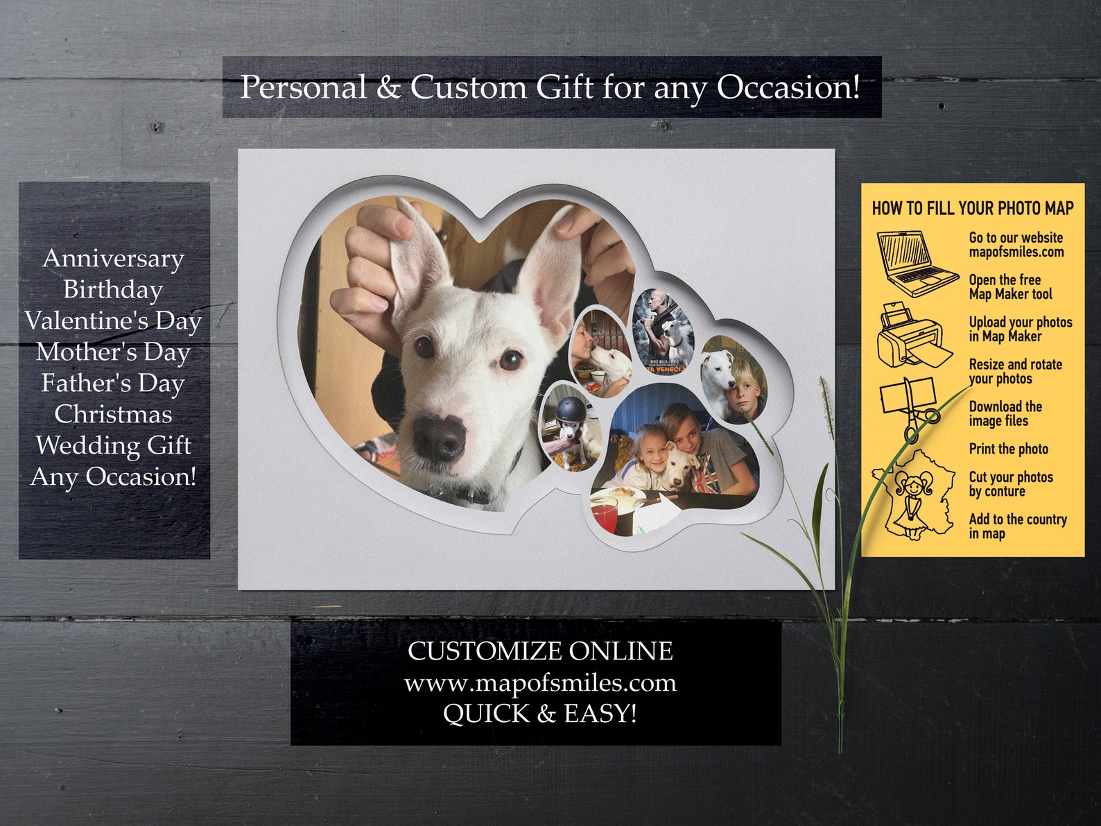 Dog Photo Collage Pet Collage Dog Photo Gift Dog Lover - Etsy