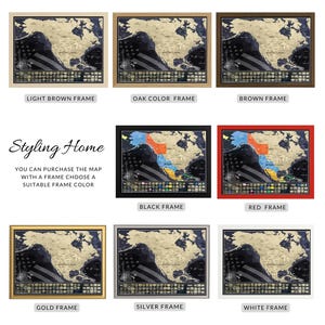 North America Scratch Map With Flags: Travel Gift & Wall Decor - Etsy