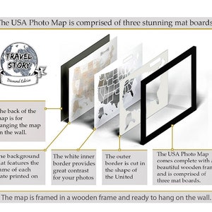 Personalized USA Travel Map With Photos – 50 States Map With Free Photo ...