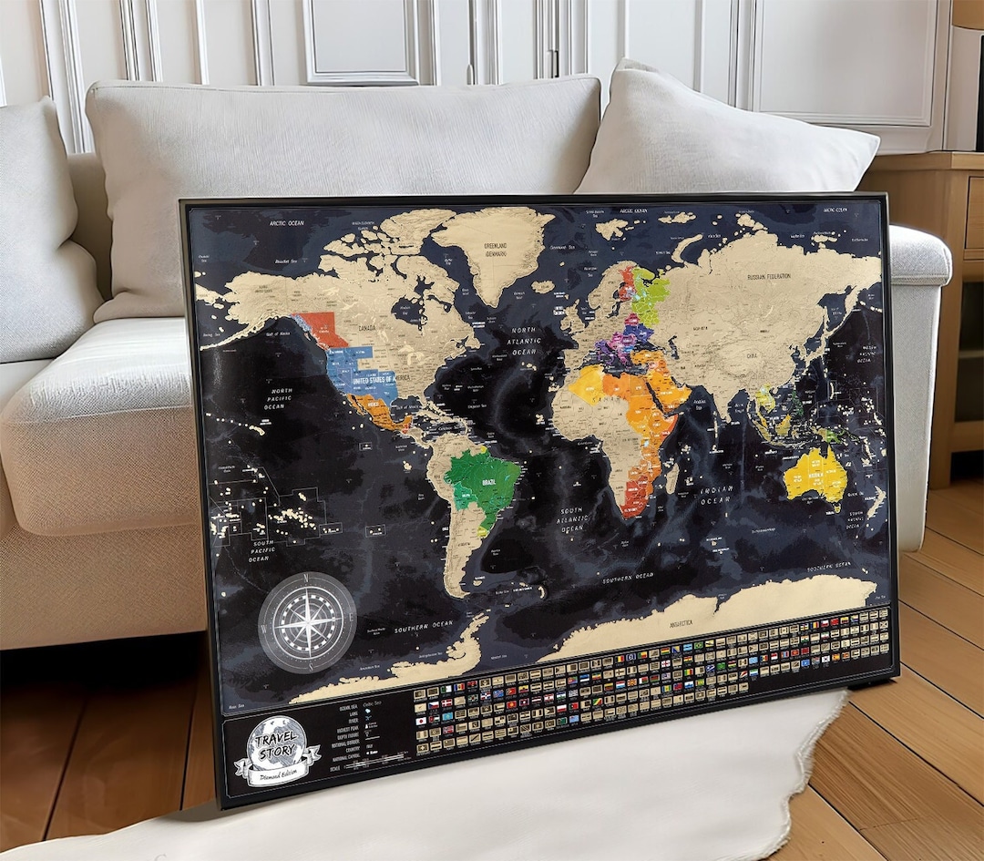 My Travel Map - Personalized Scratch off Map, Scratch World Map With ...