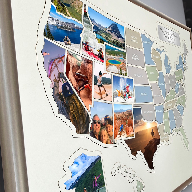 50 States Photo Map - Etsy