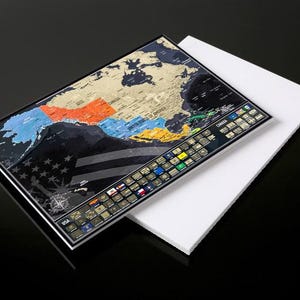 North America Scratch Map With Flags: Travel Gift & Wall Decor - Etsy