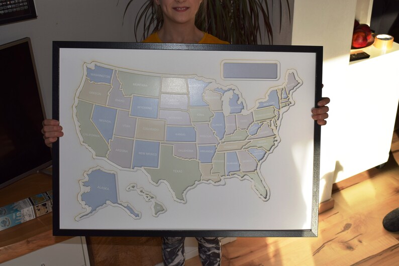 Personalized Map With Photos United States Photo Map - Etsy