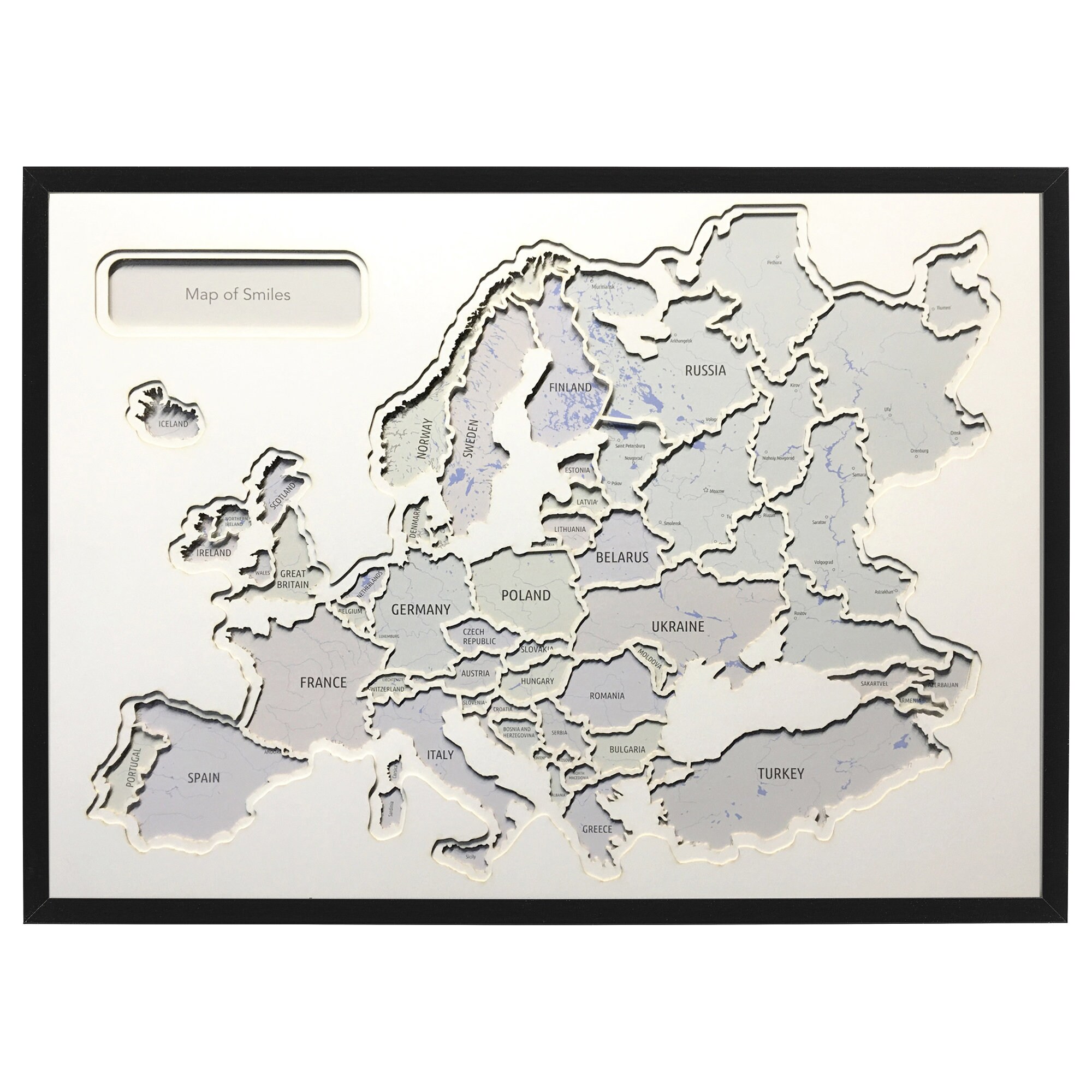 Home Décor add Photos from each Trip Map of EUROPE Gift for Traveler ...