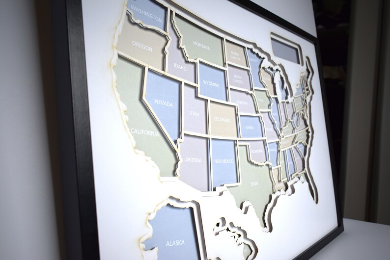 Personalized Map With Photos United States Photo Map - Etsy