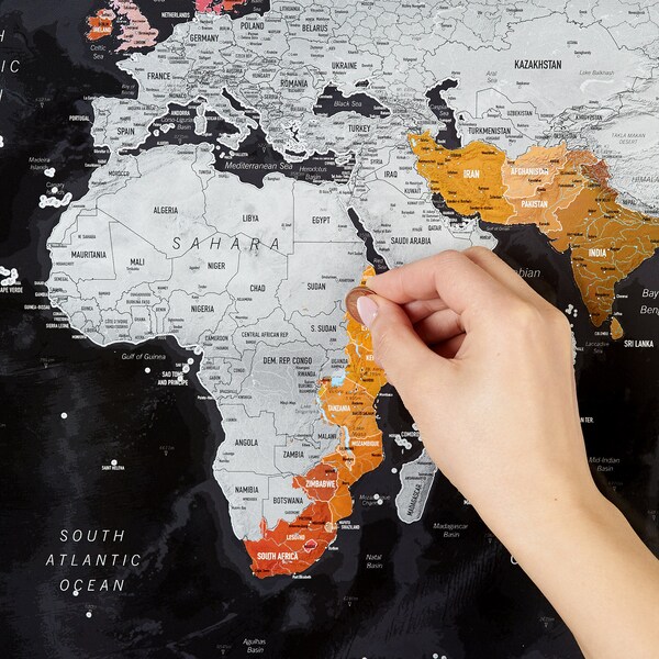 Scratch World Map Flag - Etsy