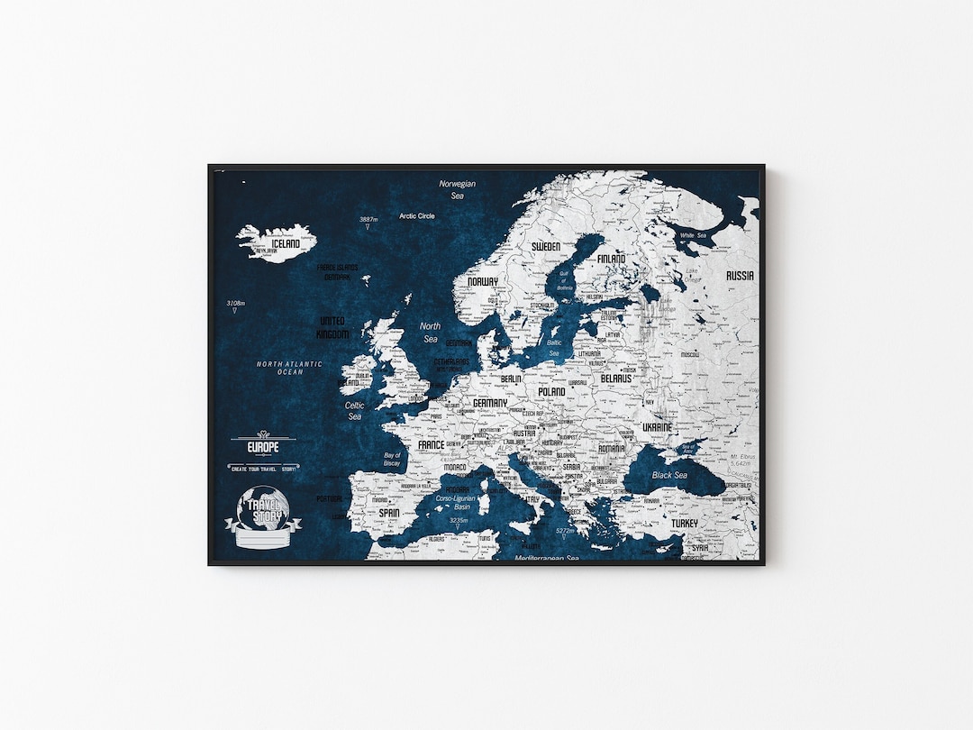Personalized Map of Europe - Digital Map of Europe - Best Gifts ...