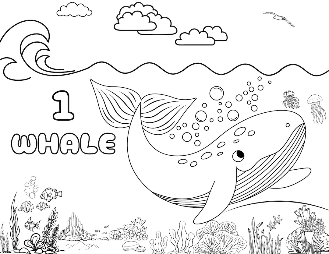 10 Ocean Counting Coloring Pages for Kids - Creative Crafts for ...