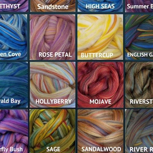 Multi-colored Merino Wool Roving Felting Fiber Spinning - Etsy