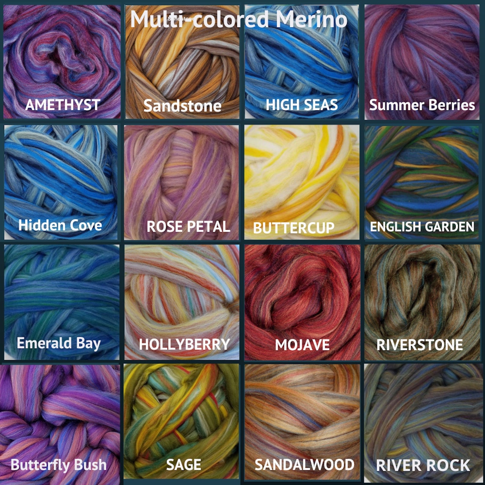 Multi-colored Merino Wool Roving Felting Fiber Spinning - Etsy