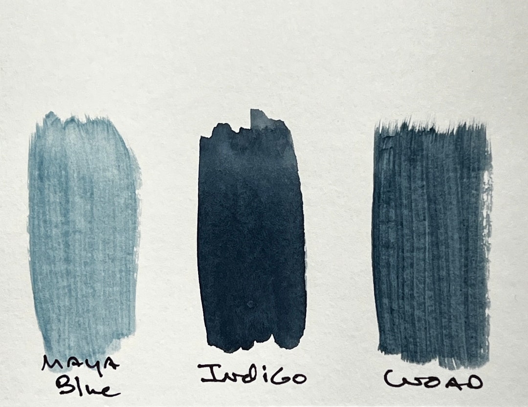 The Blues Watercolor Paints Set of 3 Maya Blue, Indigo, and Woad - Etsy