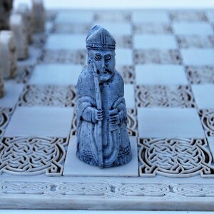 Isle of Lewis Chess Set in Blue & Ivory | Etsy