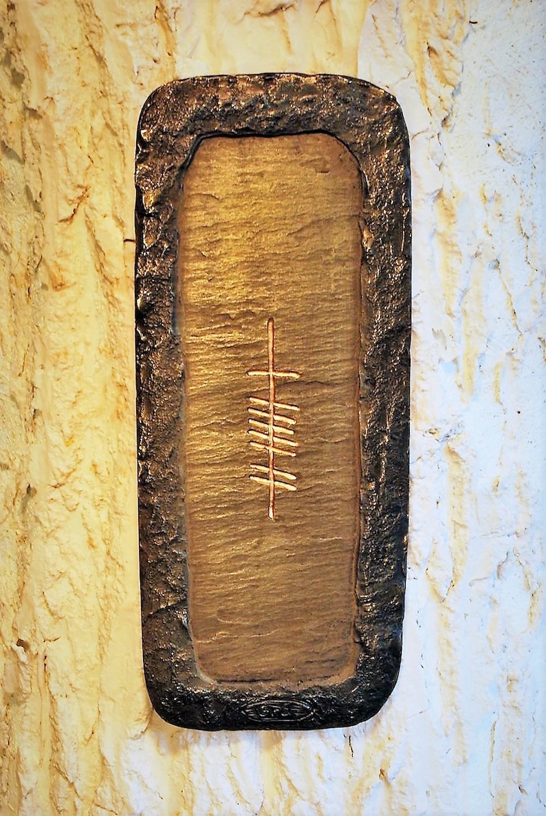 Ogham Script Wall Plaque Reading Grá (gaelic for 'love') - Etsy
