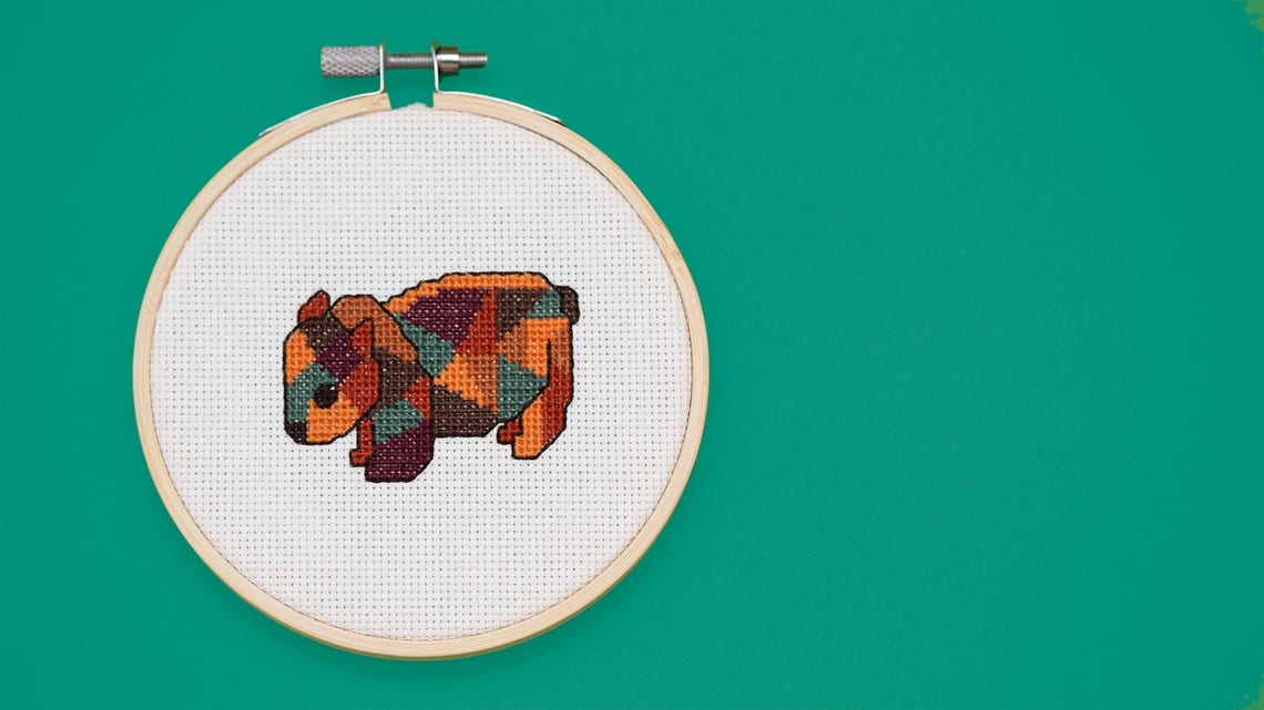 Patchwork Wombat | A Cross Stitch Pattern PDF (instant Download) - Etsy