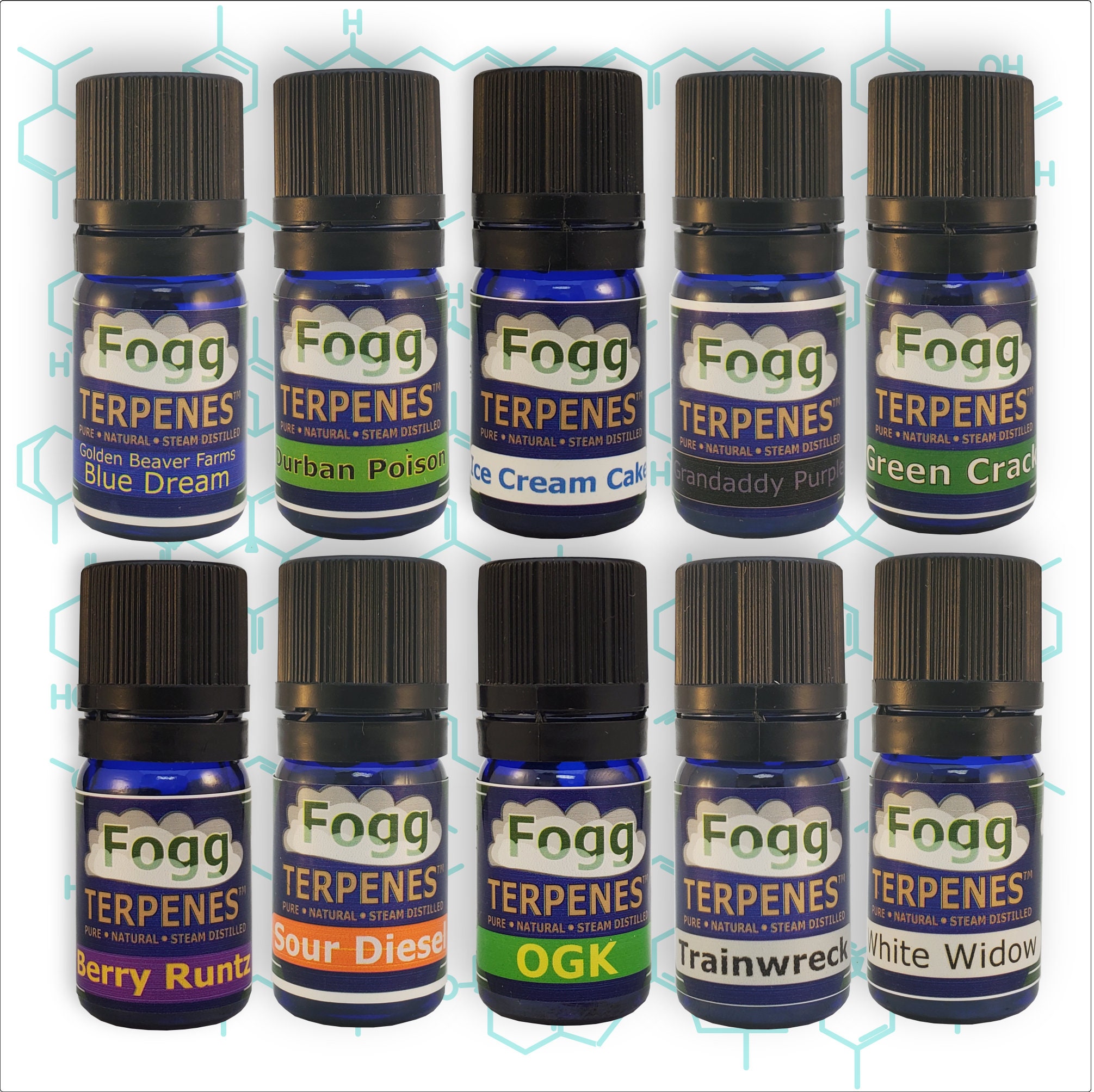 FOGG TERPENES™ Original Captain's Ten Pack Terpene Profile Collection ...