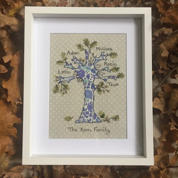 Embroidered Family Tree - Etsy