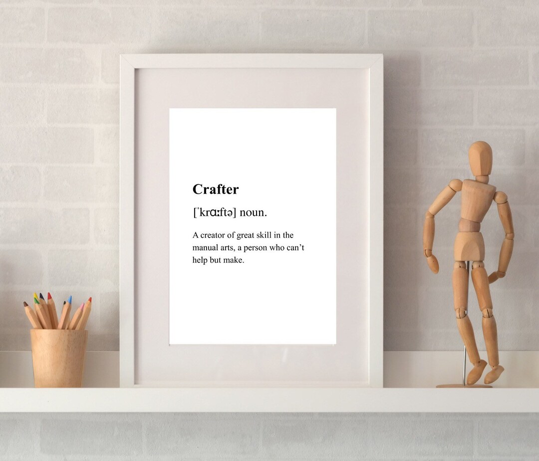 Definition Print, Crafter Definition Print, Minimalist Definition Print ...