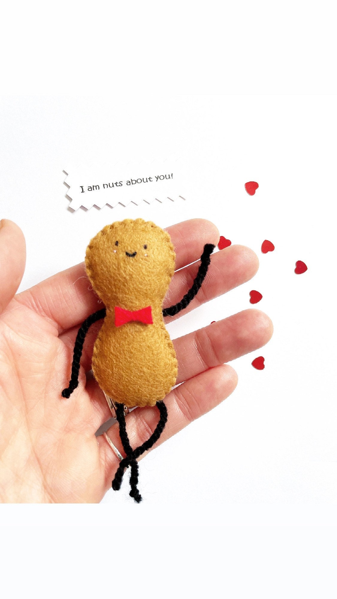 Perry Peanut Felt Peanut Nuts About You Quirky Present - Etsy