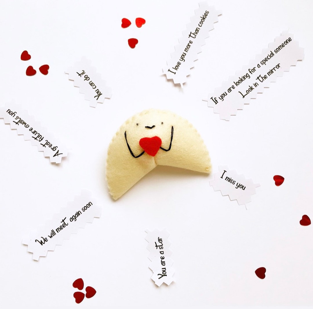 Fortune Cookie, Personalised Gifts, Quirky Gifts, Felt Fortune Cookie ...