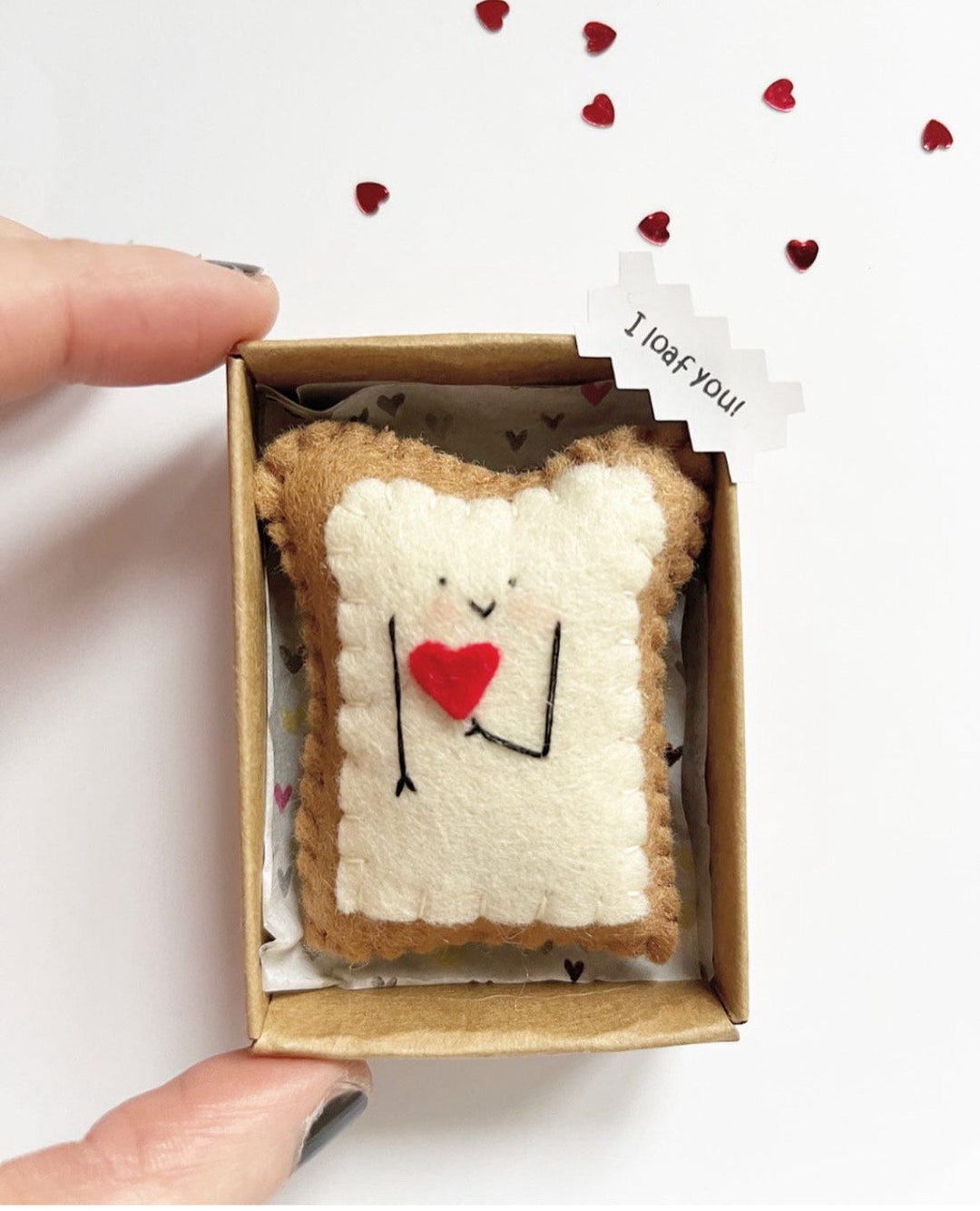 Cute Toast Felt Decoration, Toastie, Quirky Gift, Say It With Handmade ...