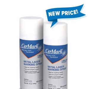 Cermark LMM6000 Double Pack- 12oz Metal Marking Spray for Laser ...